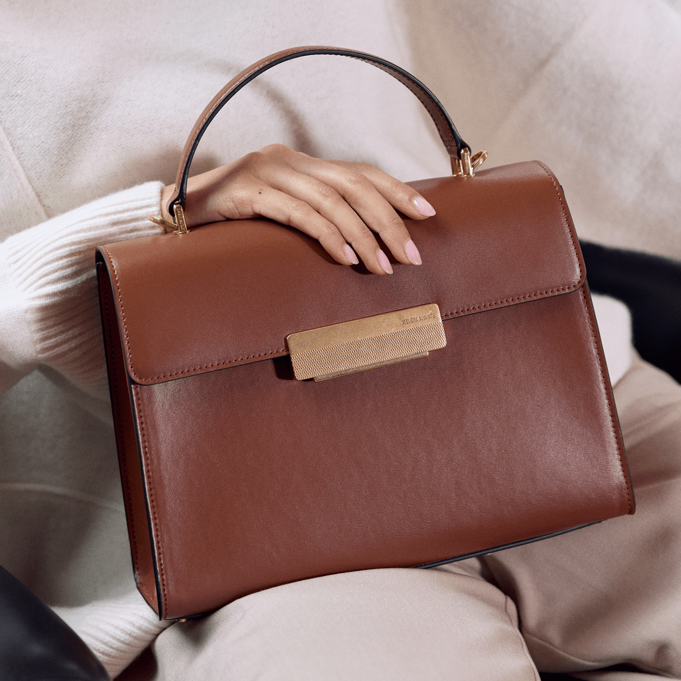 Capucine Gold Edition - Tan Box Leather – Ateliers Auguste