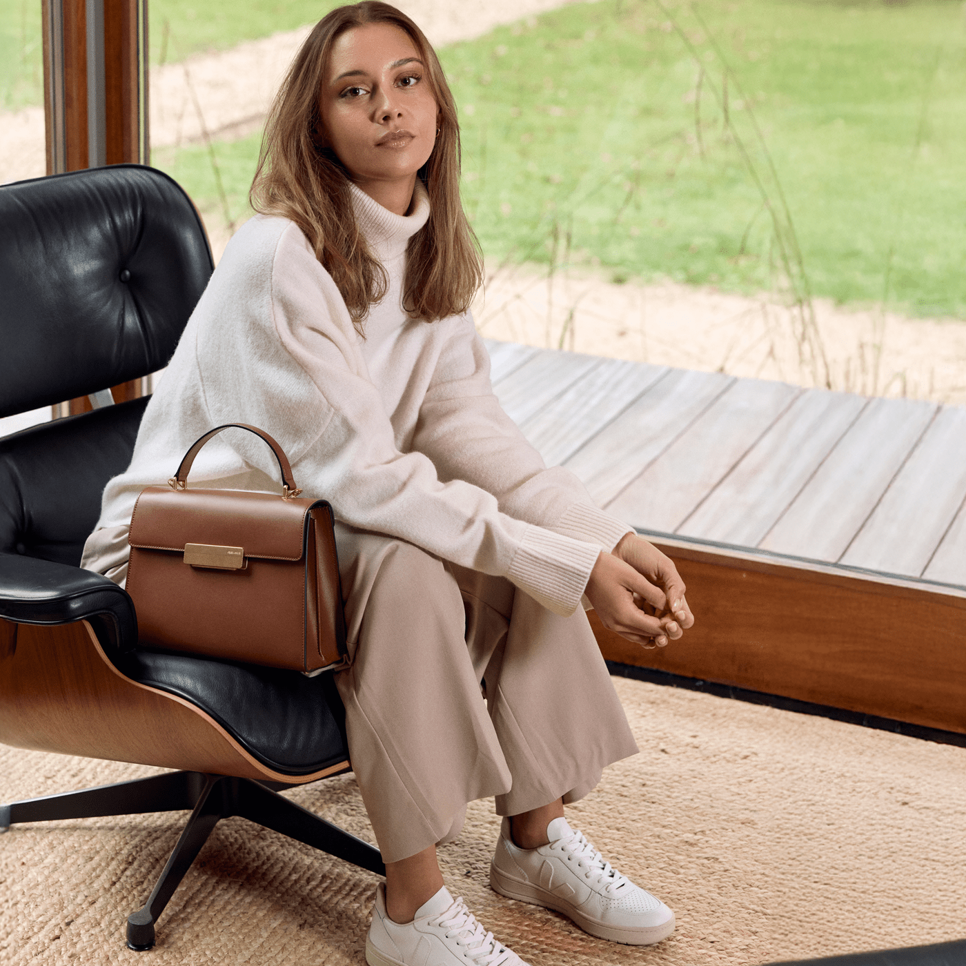 Capucine Gold Edition - Tan Box Leather – Ateliers Auguste