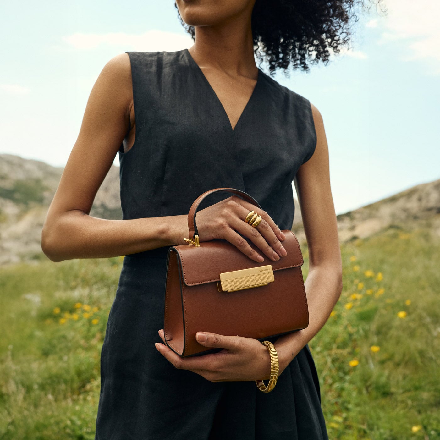 Mini Capucine Gold Edition - Tan Box Leather – Ateliers Auguste